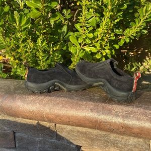 Merrell | Shoes | Suede Leather Black Merrell Jungle Croc Shoes | Poshmark